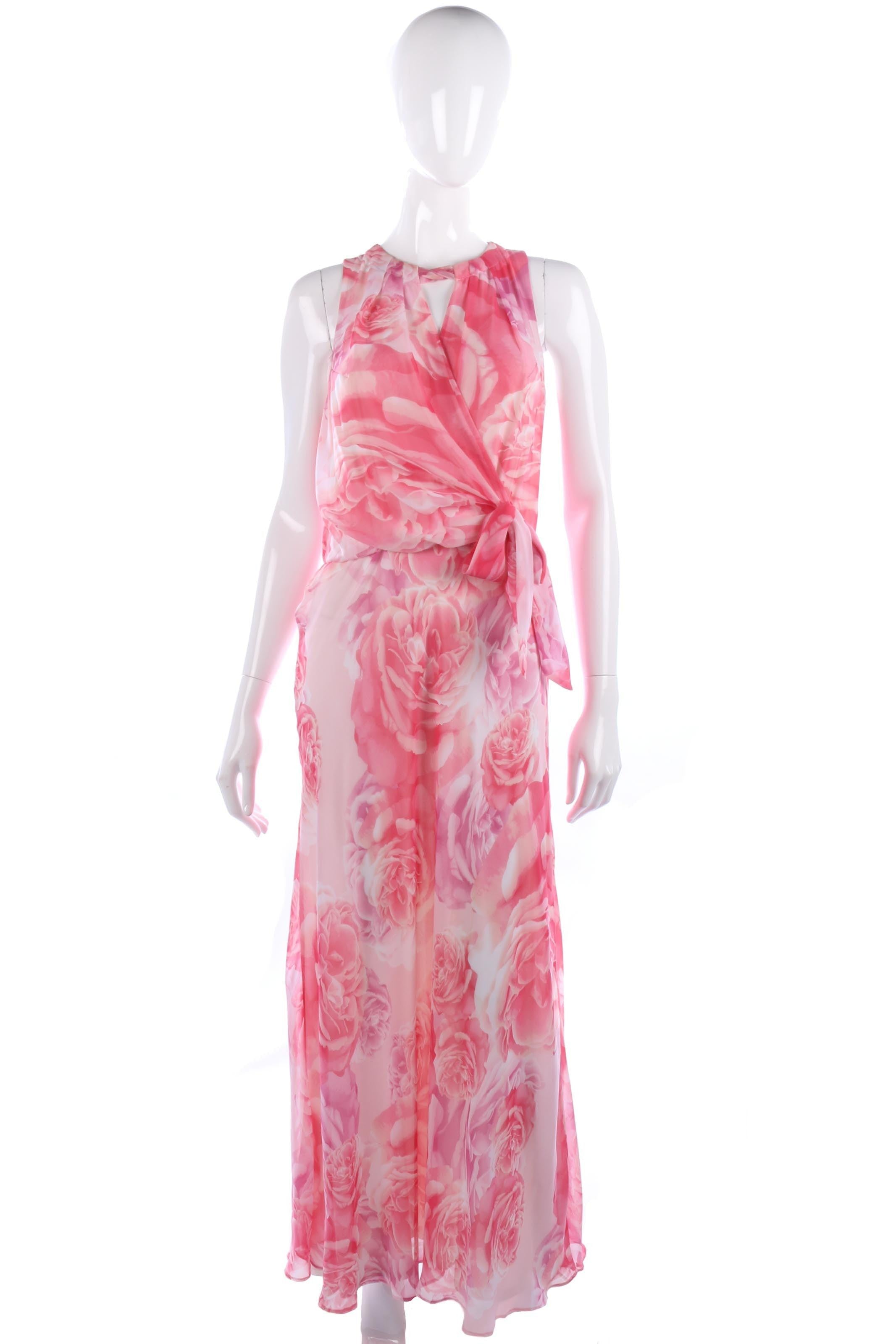Damsel in a dress pink floral evening gown size M – Ava & Iva